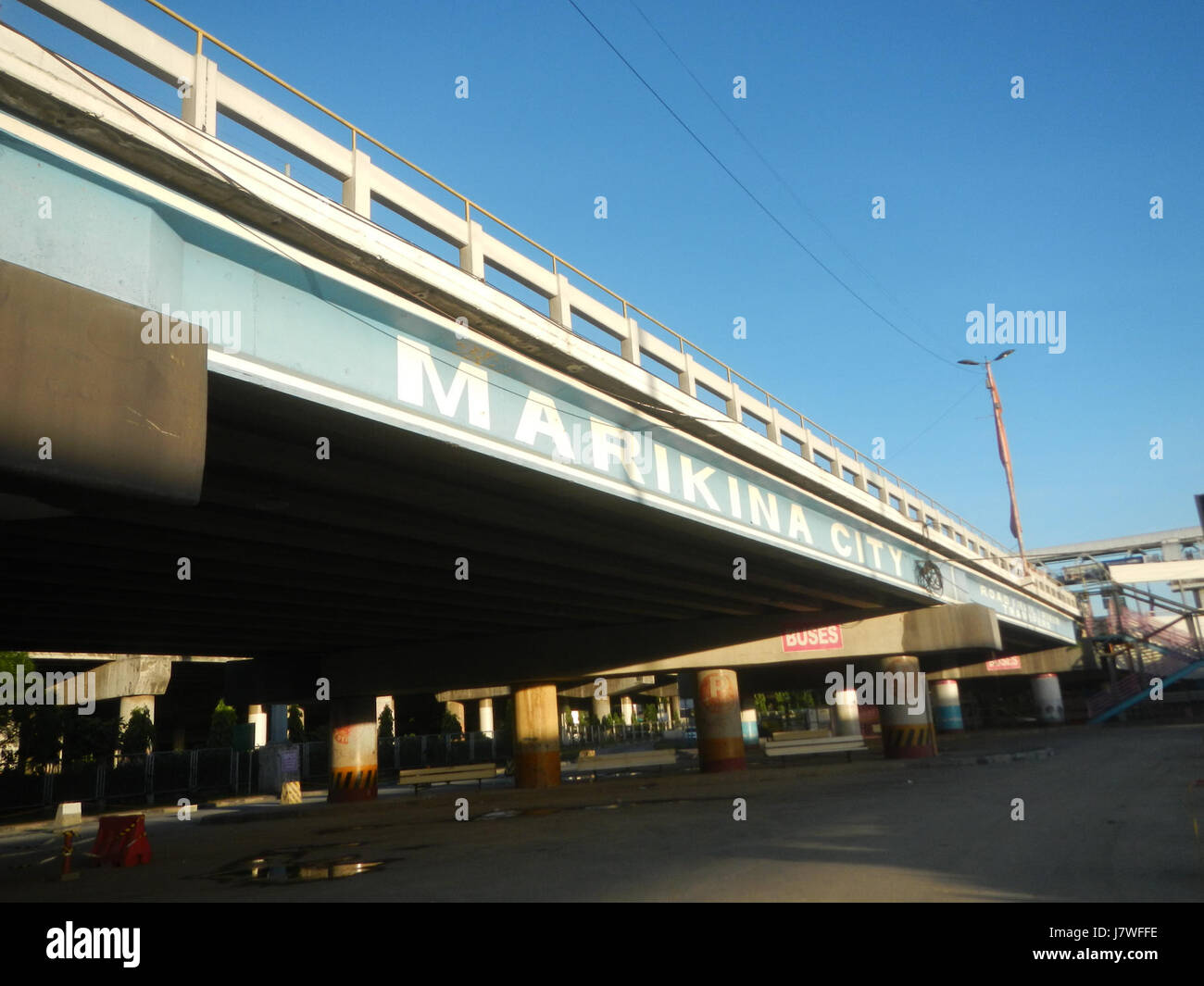 0989 SM City Marikina Flyover Marcos Bridge Highway River LRT Line 17 ...