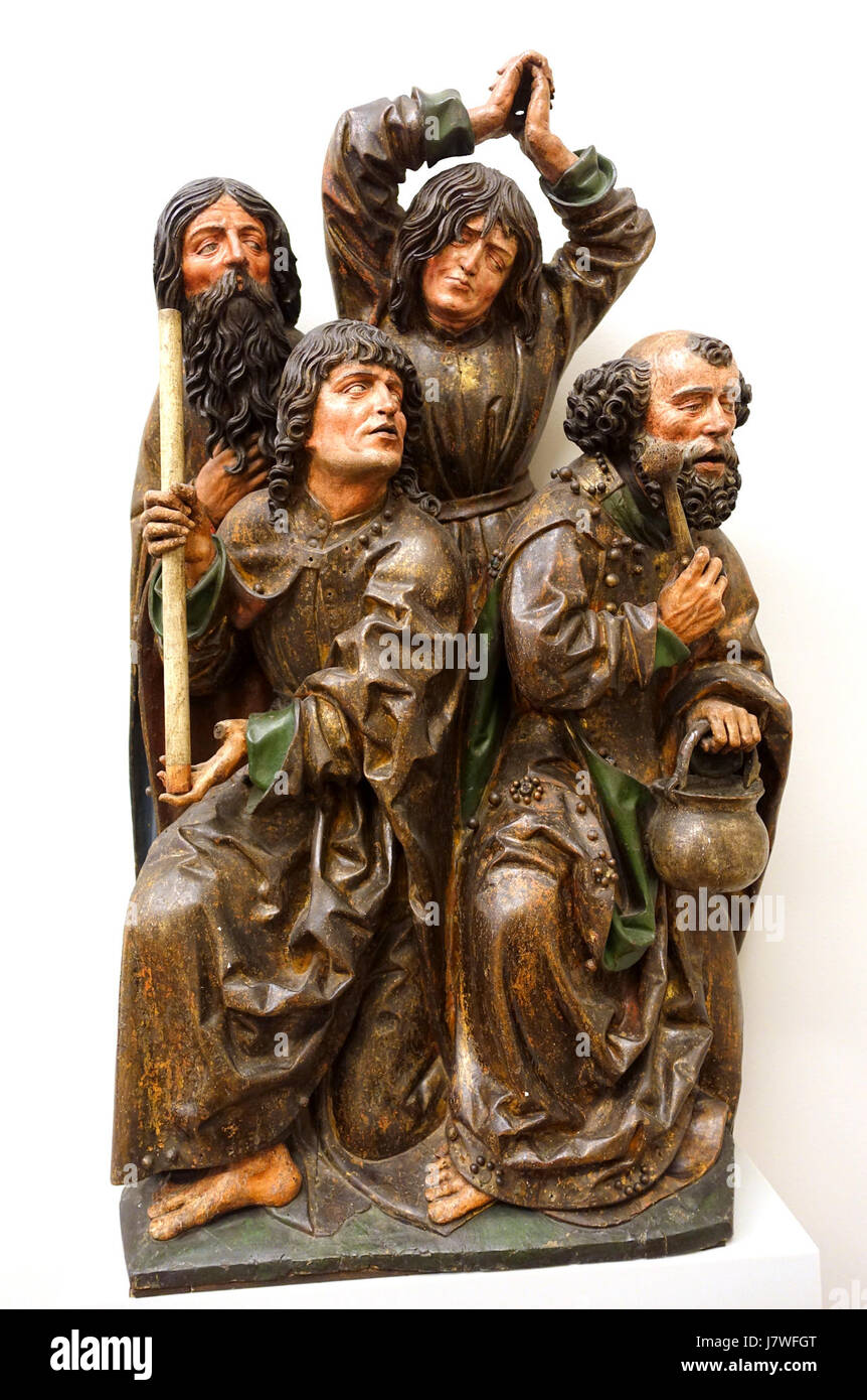 This artwork, titled *Apostles from the Death of the Virgin*, dates ...