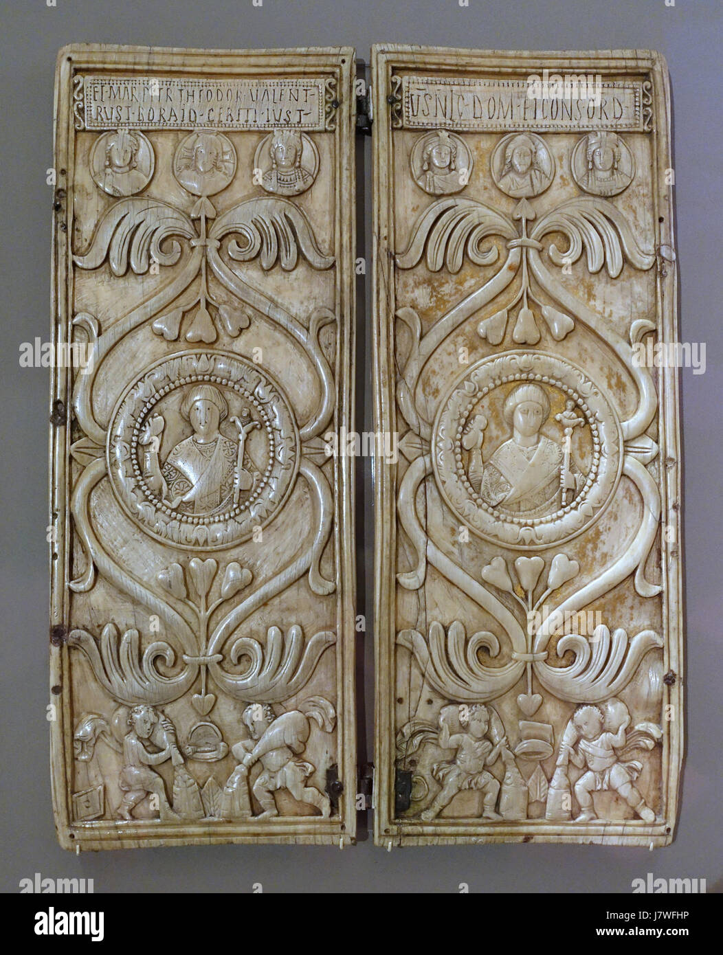 The Consular Diptych of Justin, crafted in ivory, dates back to 540 or ...