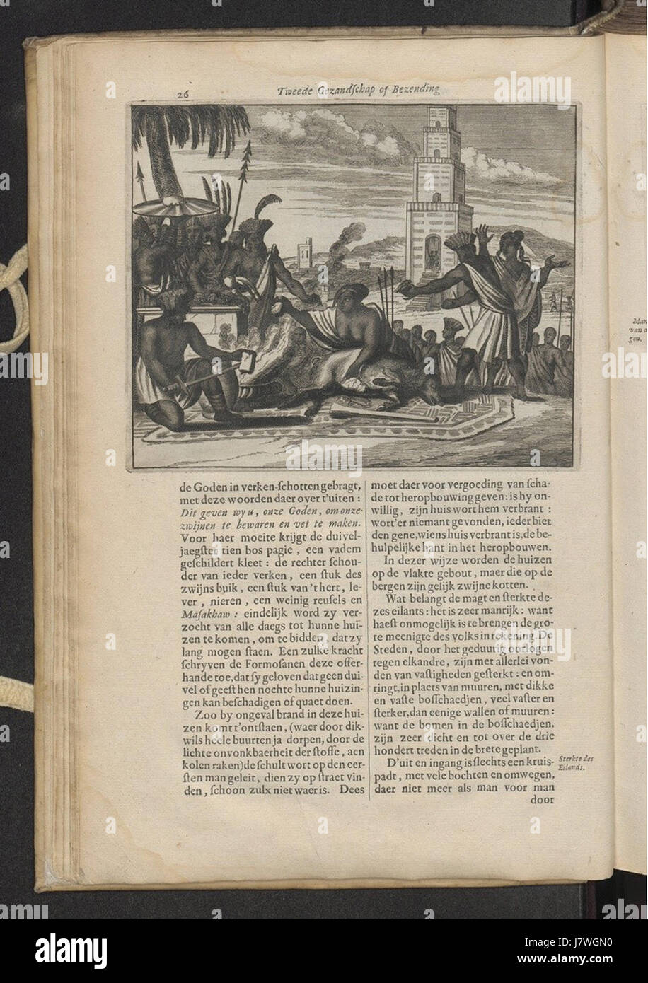 This refers to a historical document from 1670 by Dapper, featuring a ...