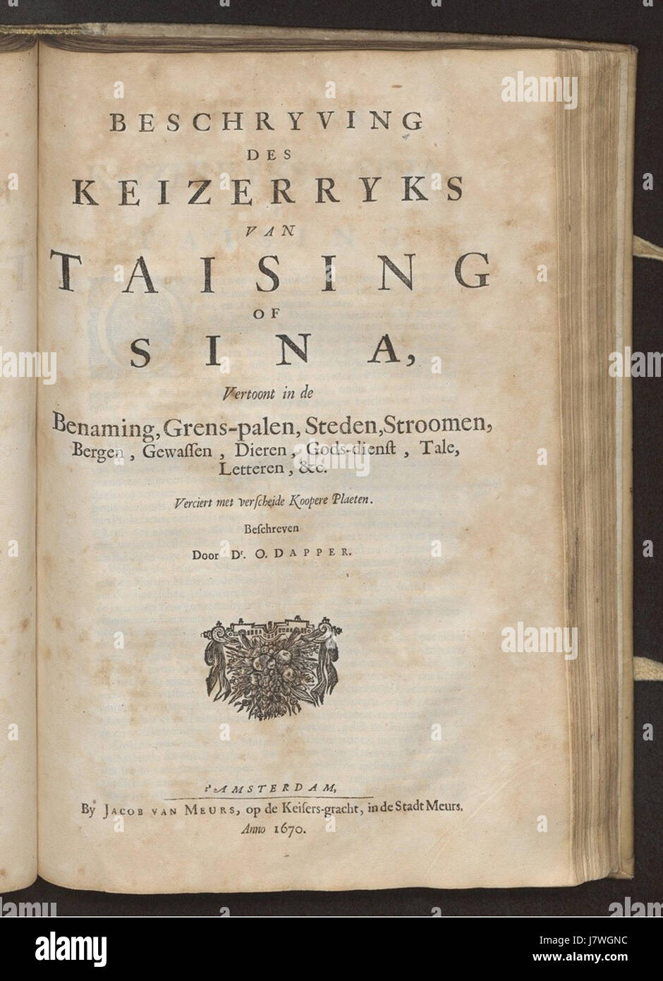 This historical image from 1670, linked to the work of Olfert Dapper, features a significant ...