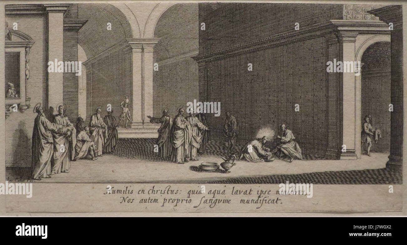'The Washing of the Feet' is a piece by Jacques Callot from 'The Large ...