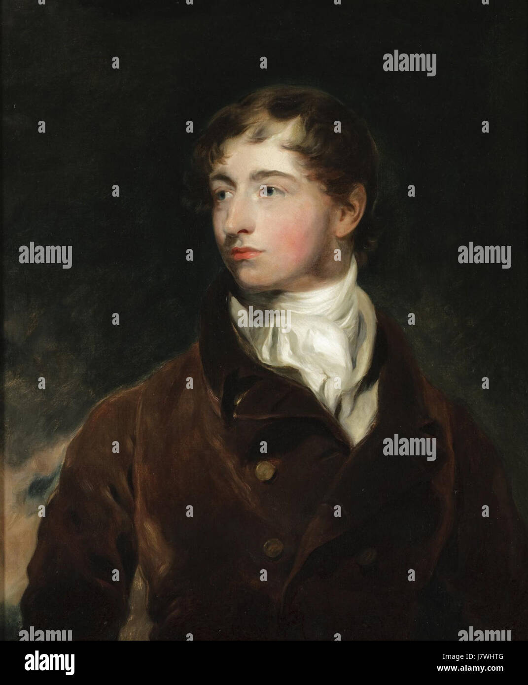 This portrait, created by Thomas Lawrence around 1810, depicts Ayscoghe ...