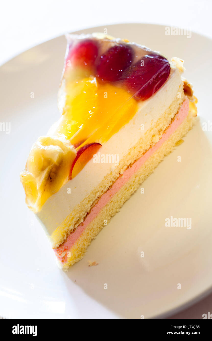 cream cake with fruit Stock Photo - Alamy