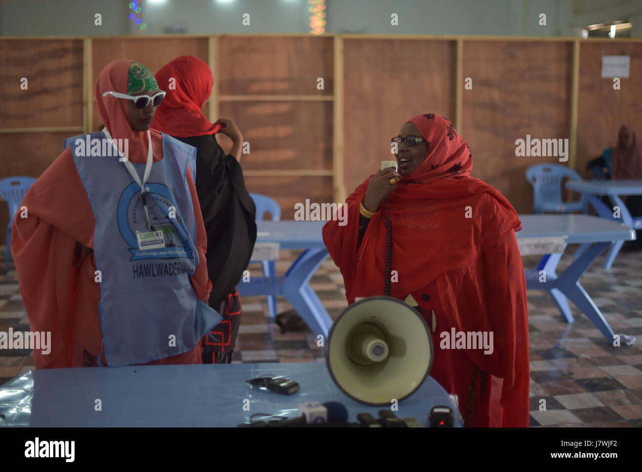 A photograph capturing a scene from the 2012 Somaliland elections ...