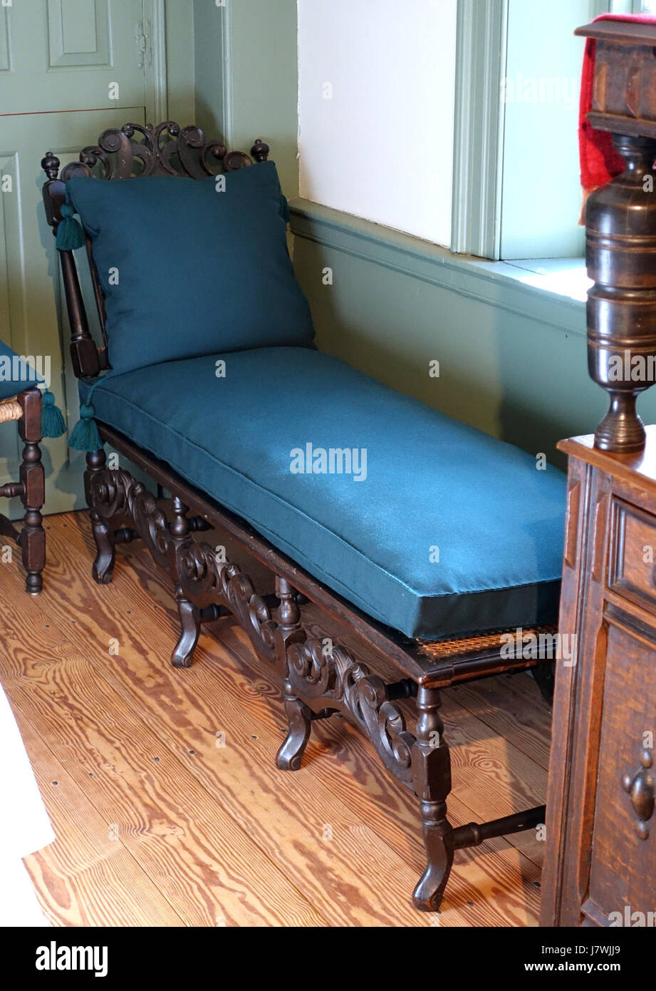 This image shows a historical couch from around 1680, crafted from ...