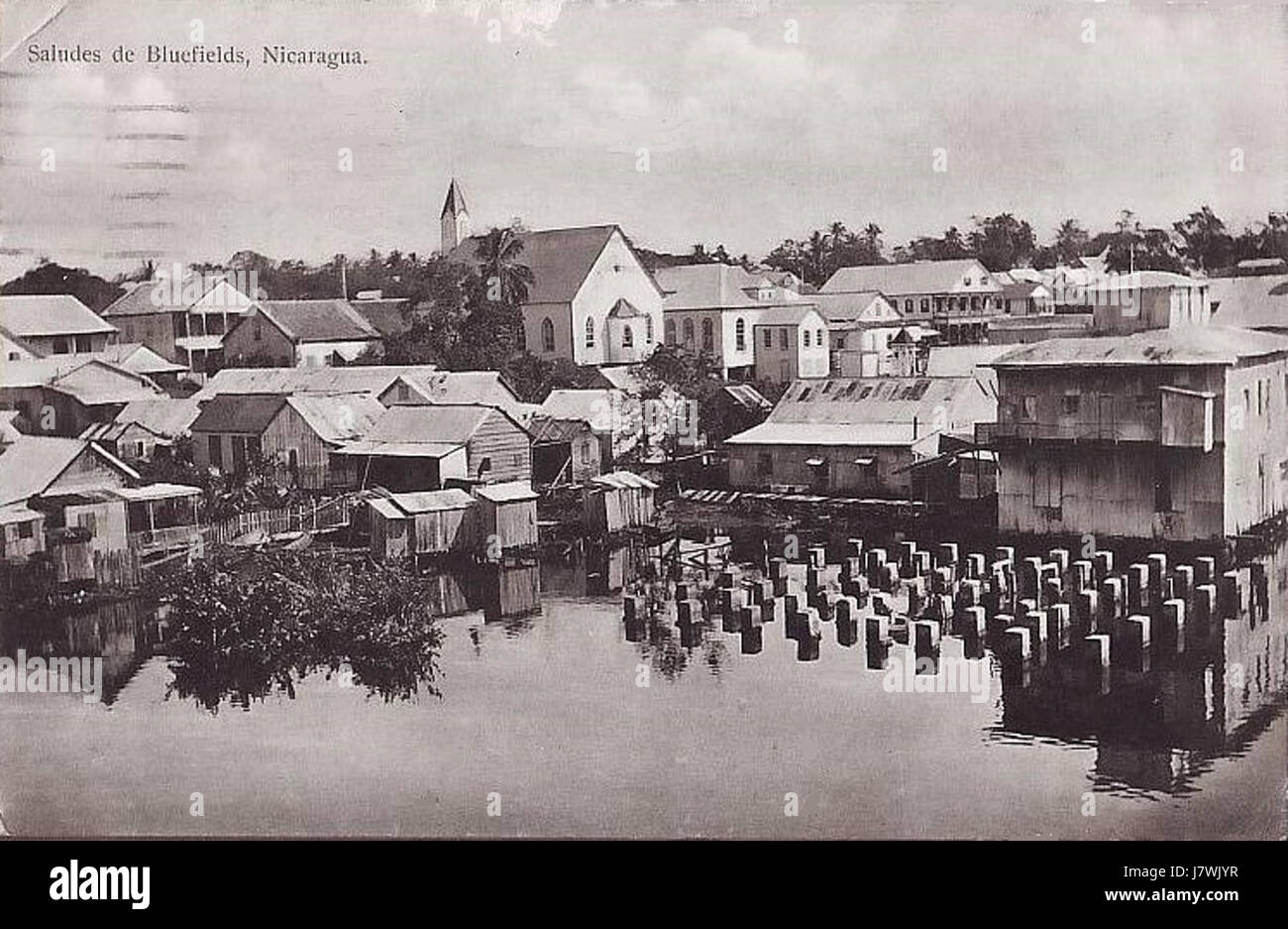 Bluefields Nicaragua partial view 1910 Stock Photo - Alamy