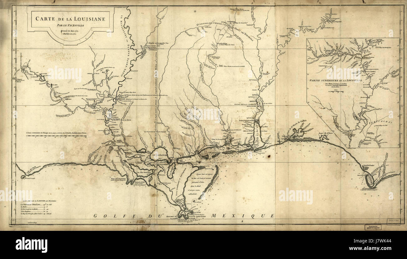 The 1732 map of Louisiana provides an early depiction of the regionâ€™s ...