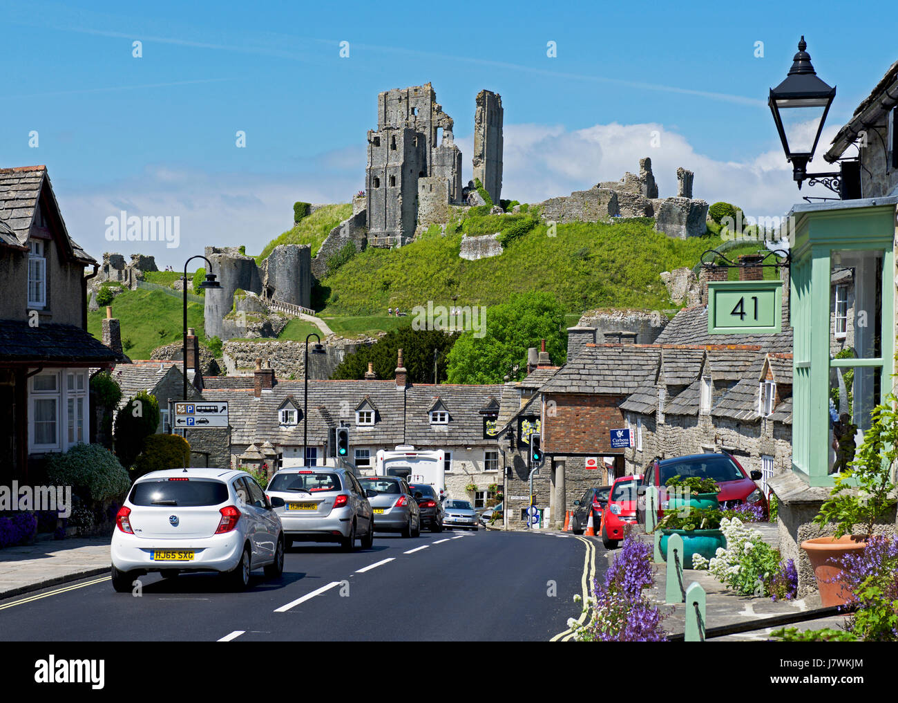 The village of Corfe Castle, Dorset, England UK Stock Photo - Alamy