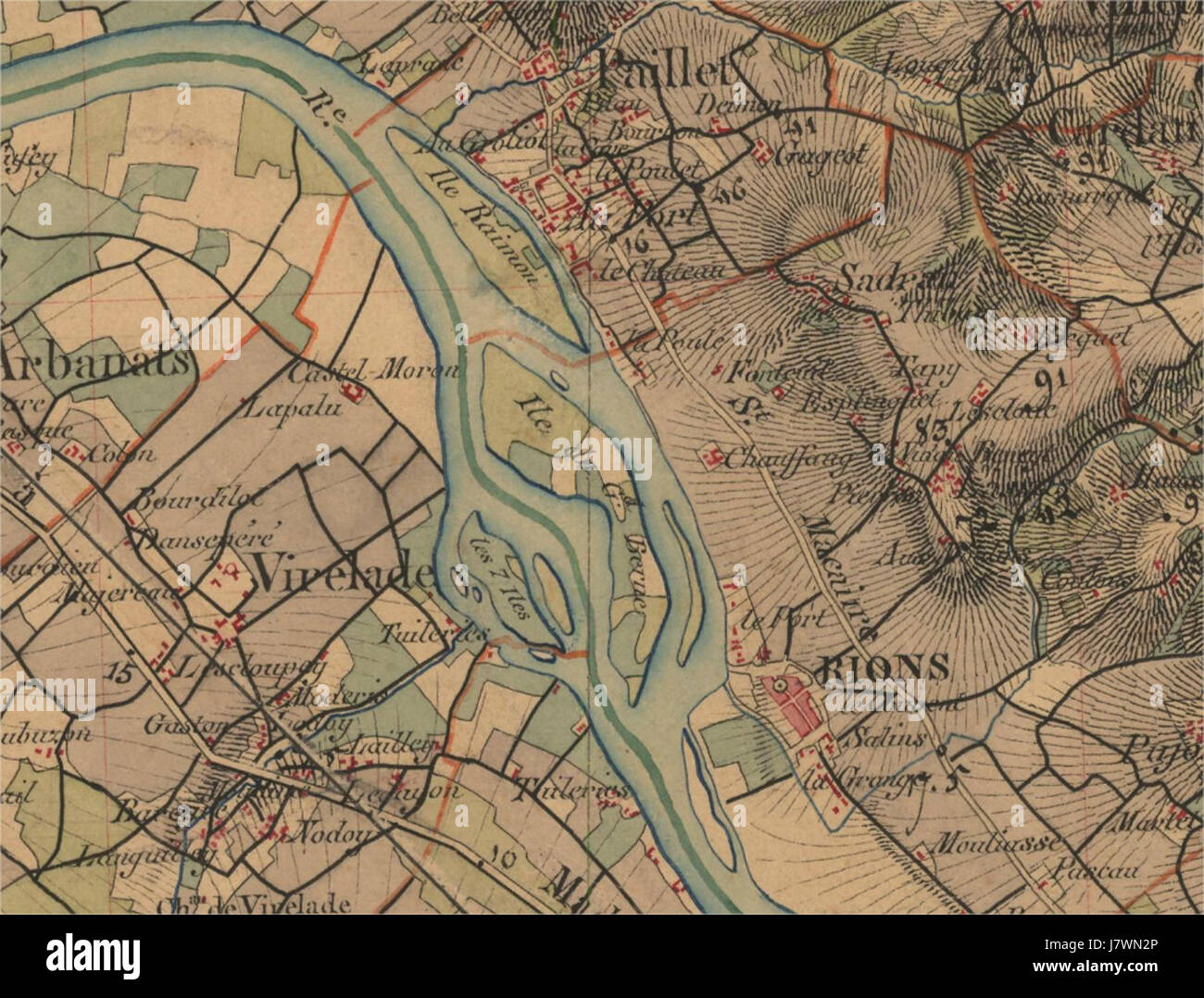 Water island map hi-res stock photography and images - Alamy
