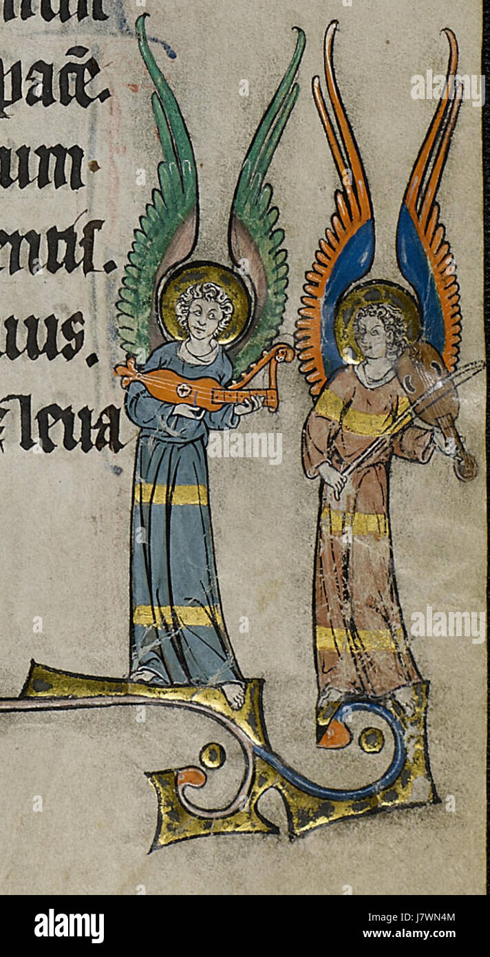 Angels with musical instruments hi-res stock photography and images - Alamy