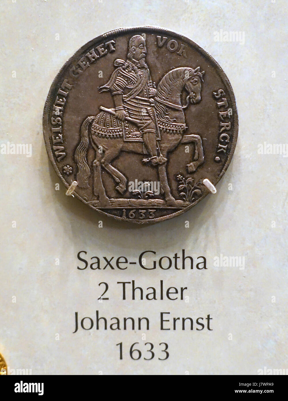 This 2 Thaler coin from Saxe Gotha, issued in 1633 under Johann Ernst ...