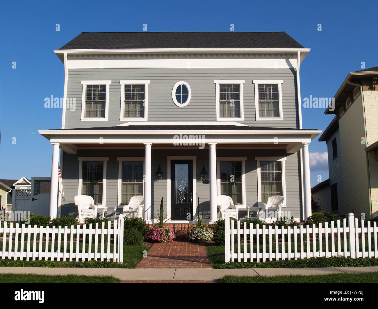 house building outside real estate fence fence in fencing porch ...