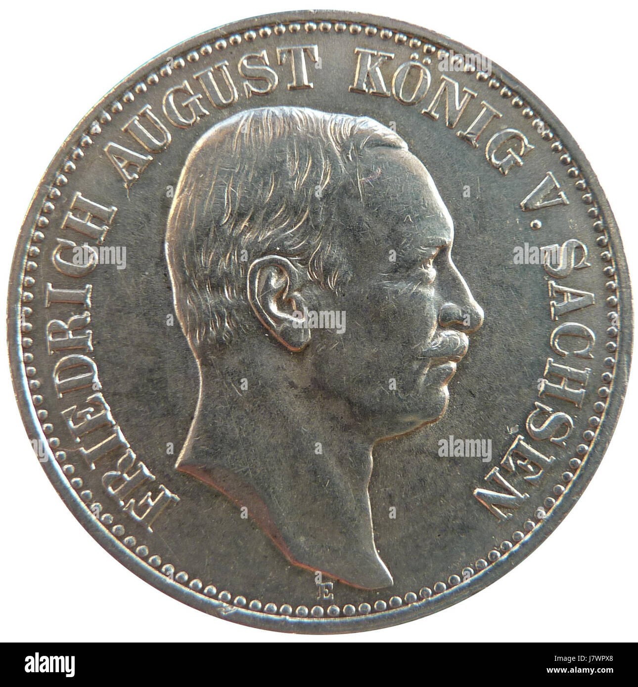 The 2 Mark coin from Sachsen featuring the likeness of Friedrich August ...