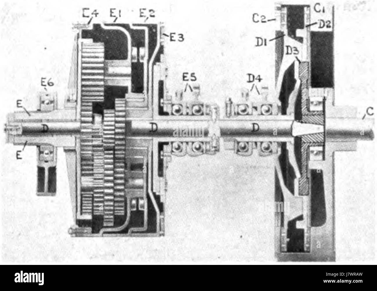 The Cadillac clutch gearbox of 1906 is a key technological component in ...