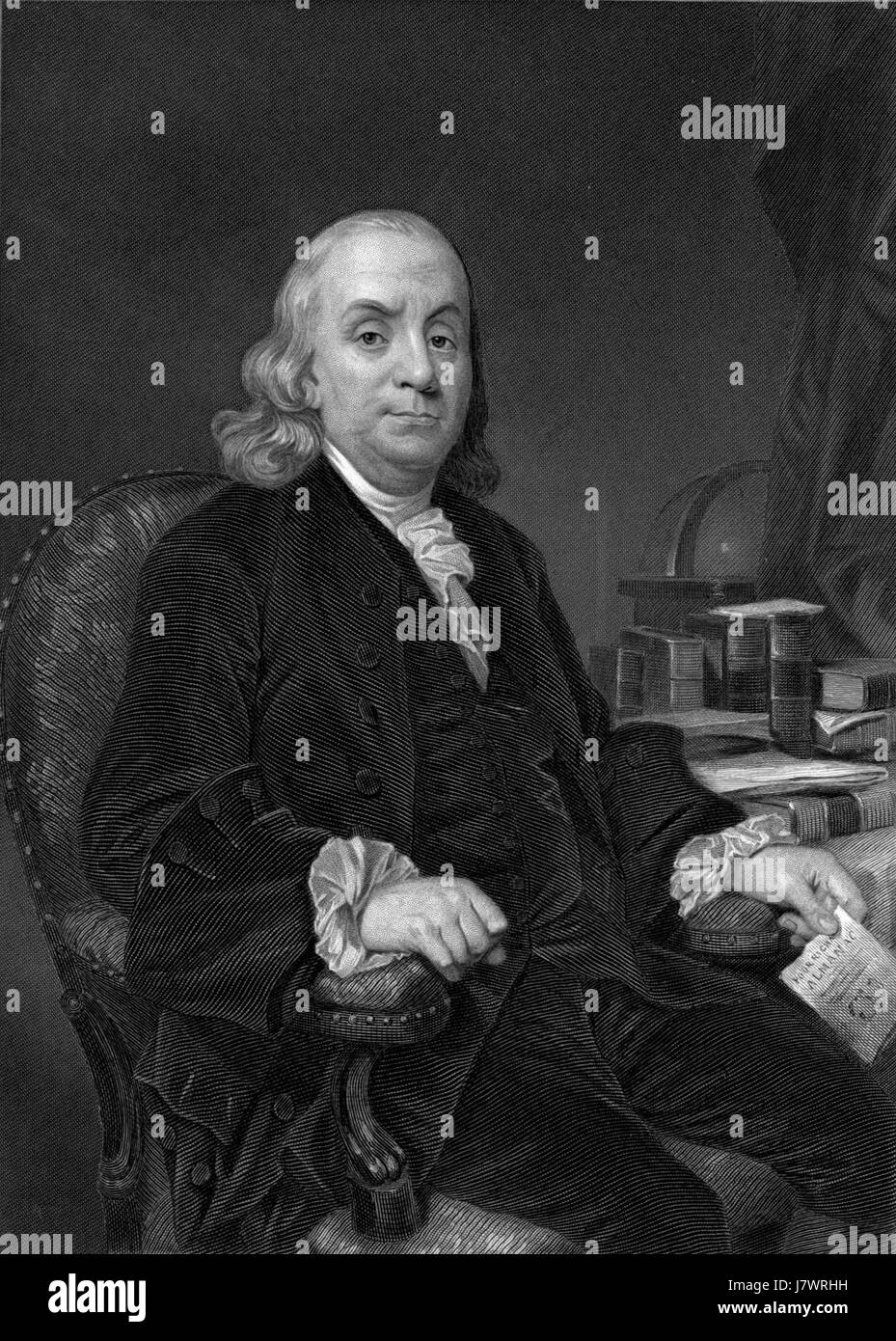 The portrait of Benjamin Franklin by Alonzo Chappel showcases the ...