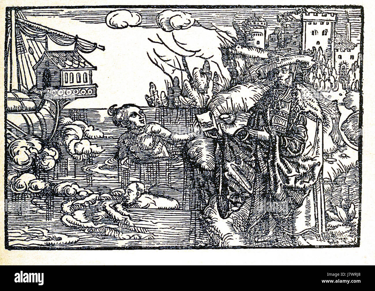 Artwork depicting Christopher Columbus's interaction with Indigenous ...