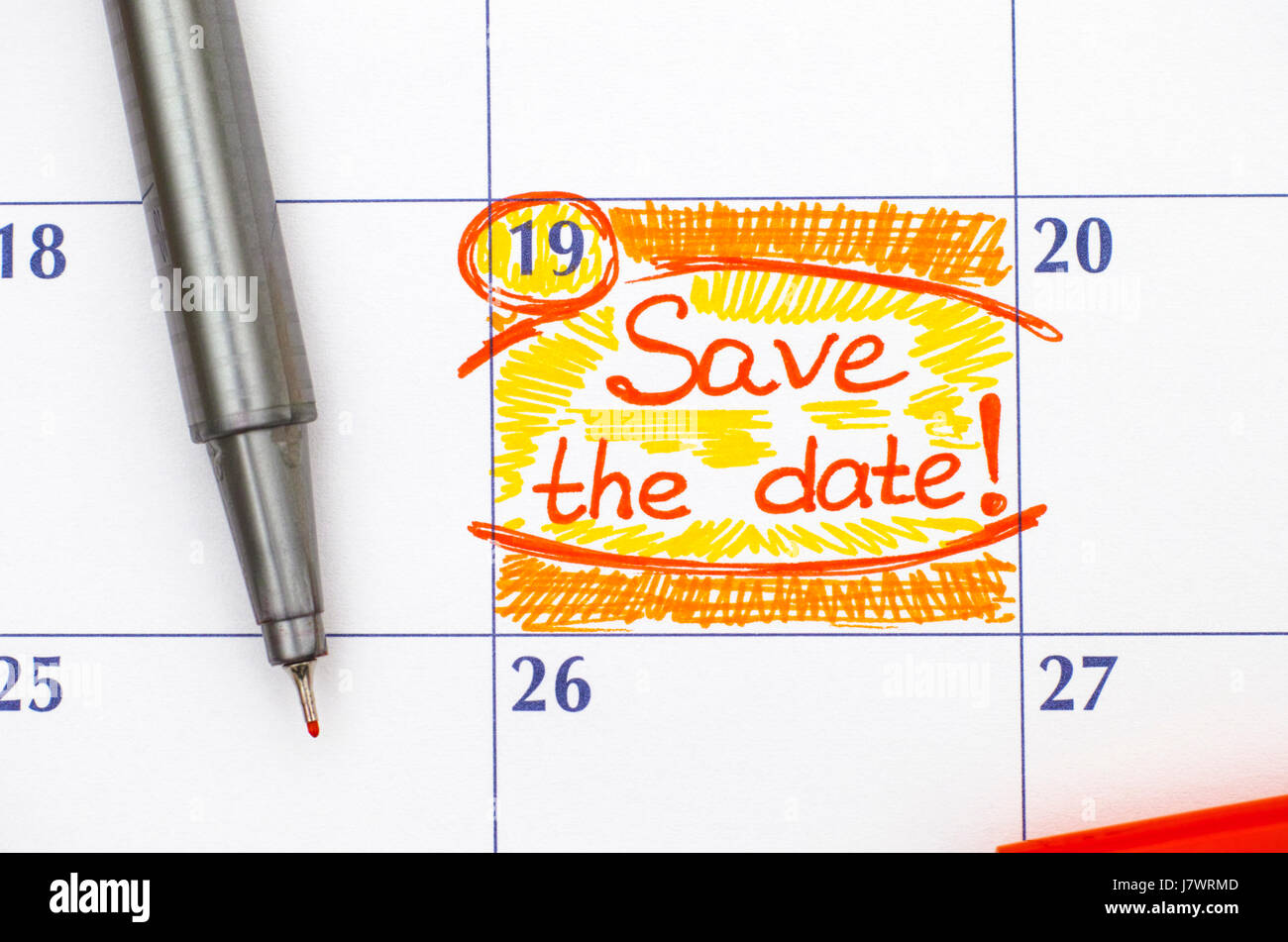Save date calendar hi-res stock photography and images - Alamy