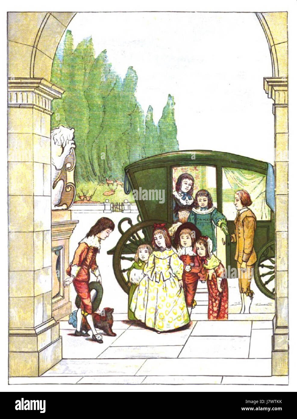 Afternoon Tea 1880 The Young Heir's Easter Visitors Stock Photo - Alamy