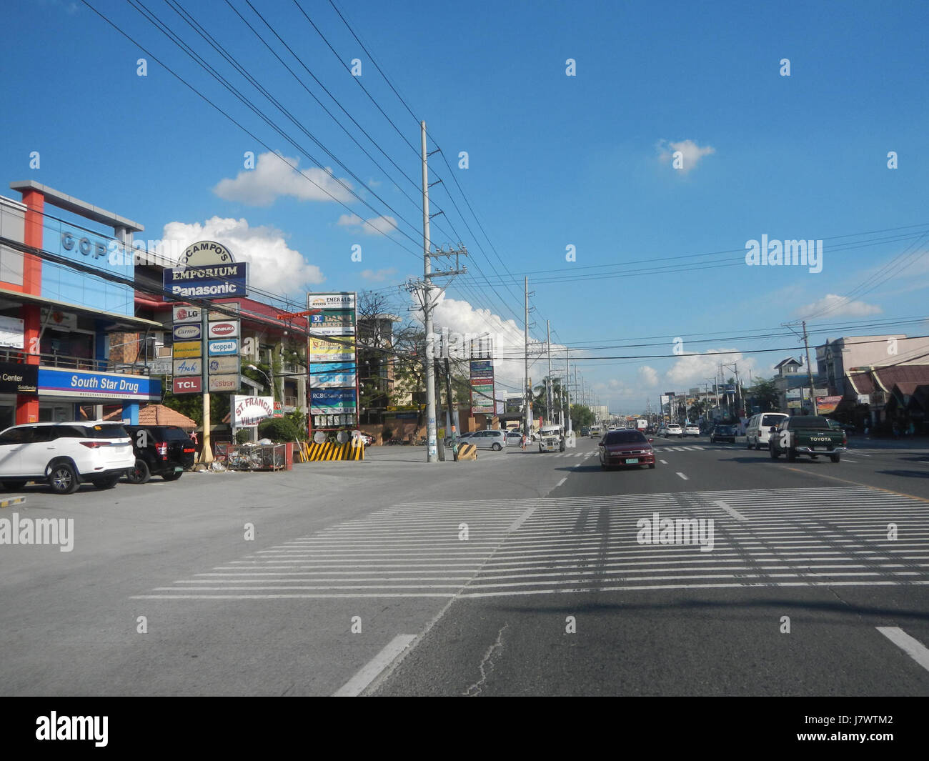 A view of the Olongapo Gapan Road in the Philippines, specifically in ...