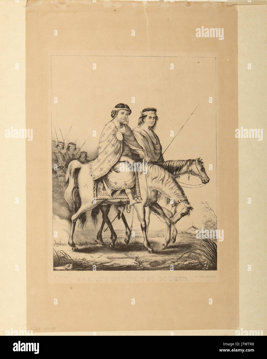 Cacique pampa y su mujer Carlos Morel y Gregorio Ibarra Stock Photo - Alamy