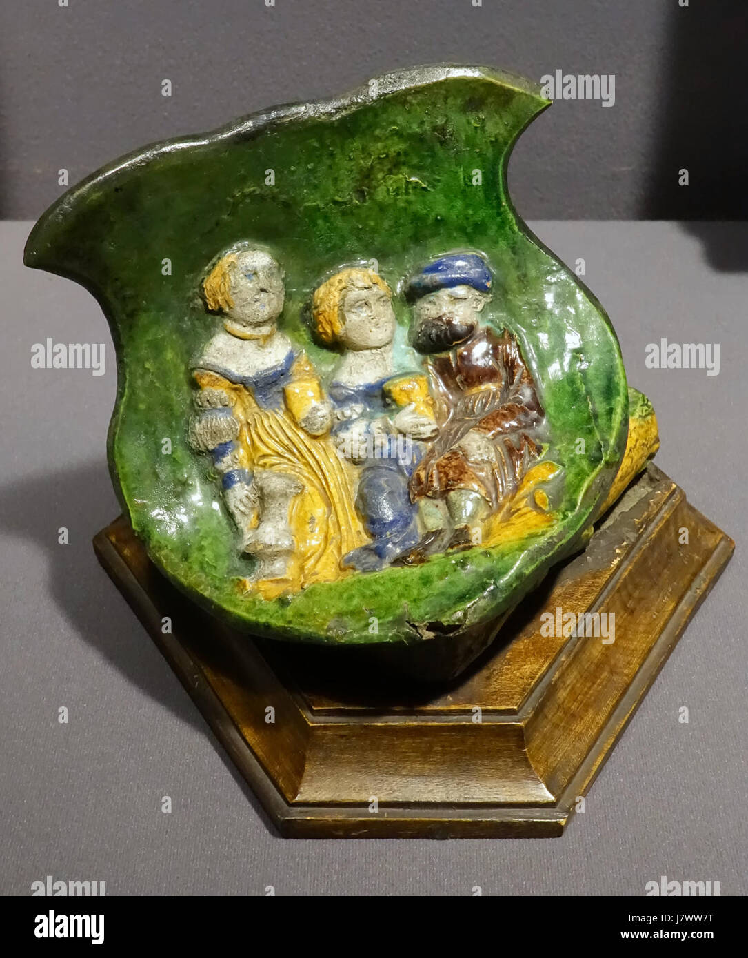 This corner stove tile from Tyrol, Austria, dating back to around 1500 ...