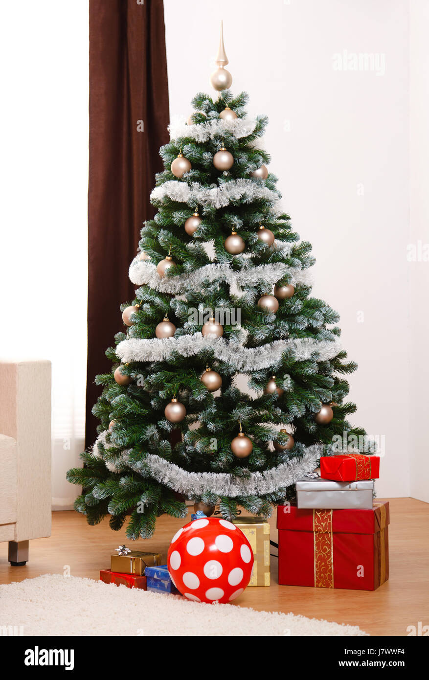 present tree fir decorated box boxes artificial christmas imagining ...