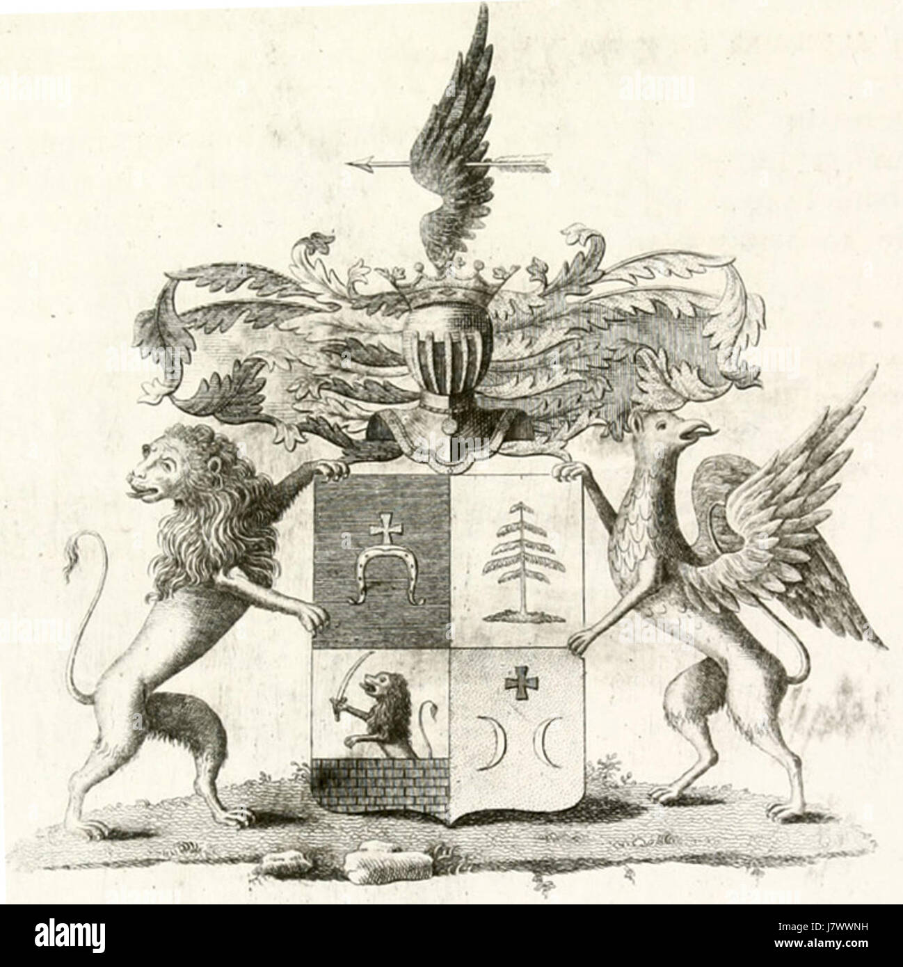 A representation of the Russian coat of arms (COA) from the reign of ...