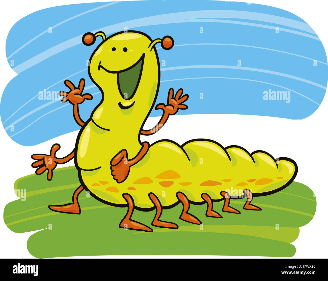 insect illustration caterpillar funny bug cartoon comics laugh laughs ...