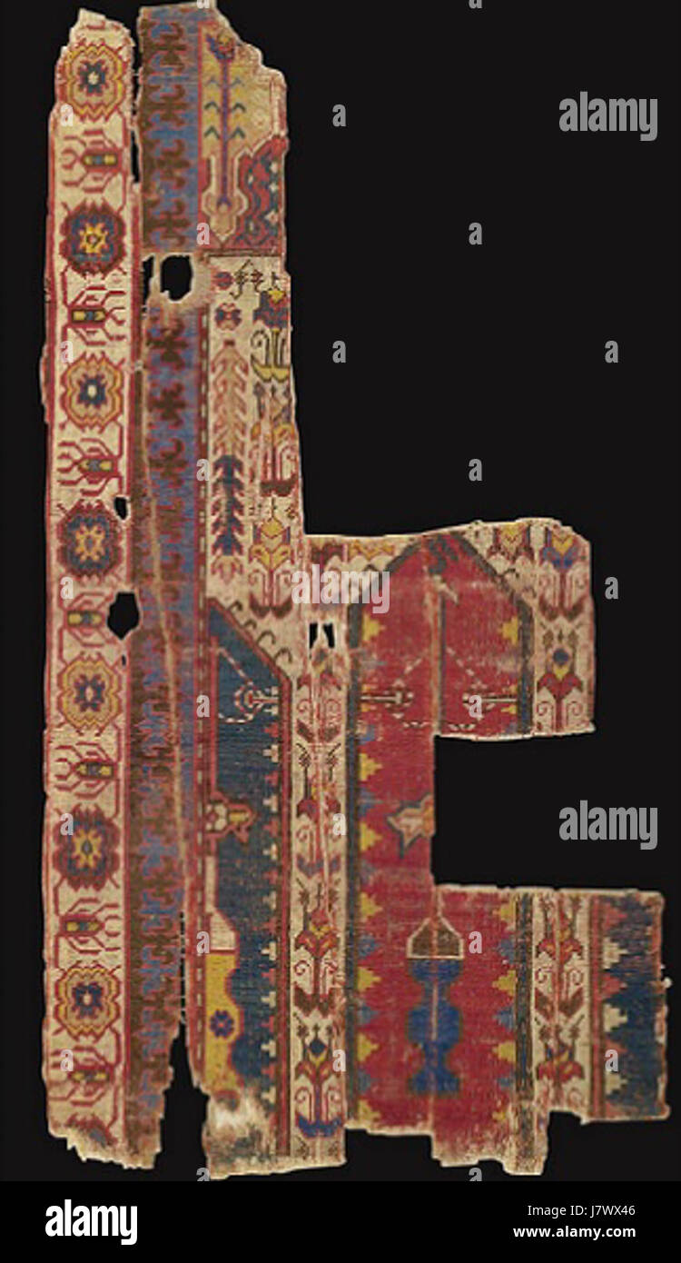 An Armenian prayer rug from 1700, showcasing intricate designs and ...