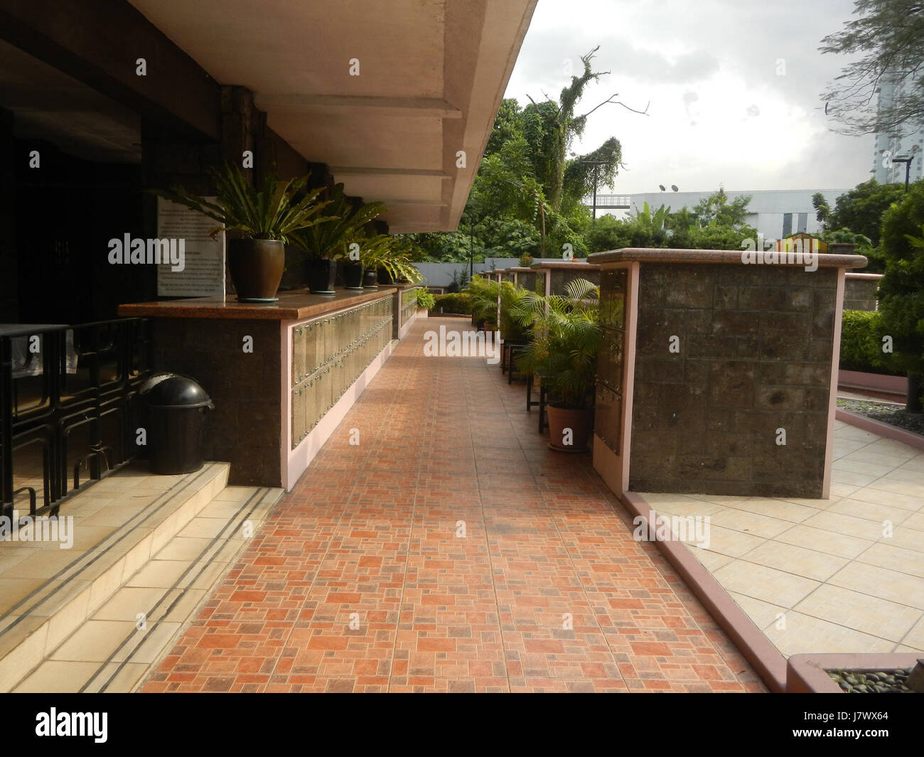 This image shows the exterior of the Santa Maria Della Strada Parish ...