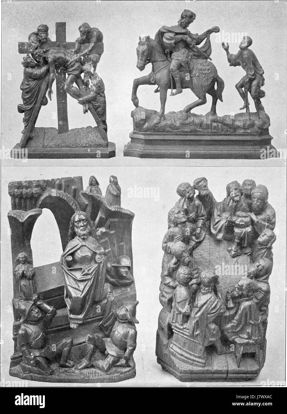 Medieval european religious art Black and White Stock Photos & Images ...