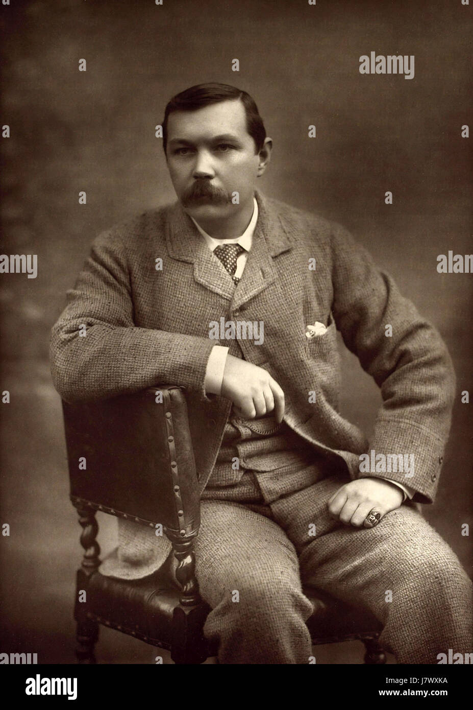 Arthur Conan Doyle by Herbert Rose Barraud 1893 Stock Photo - Alamy