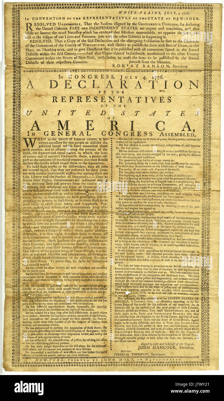 American declaration of independence hi-res stock photography and ...