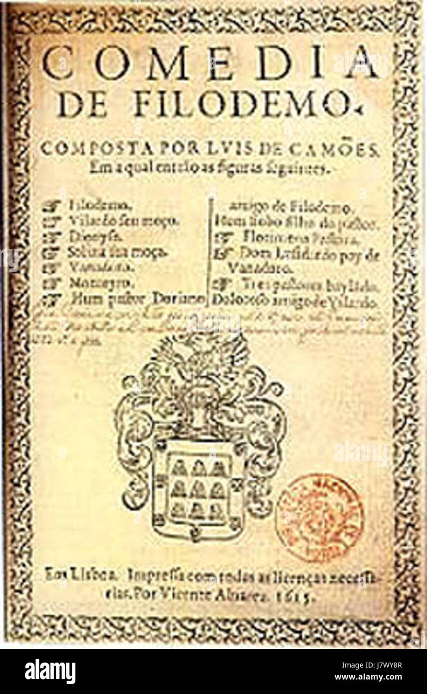 Camoes comedia de filodemo Stock Photo - Alamy