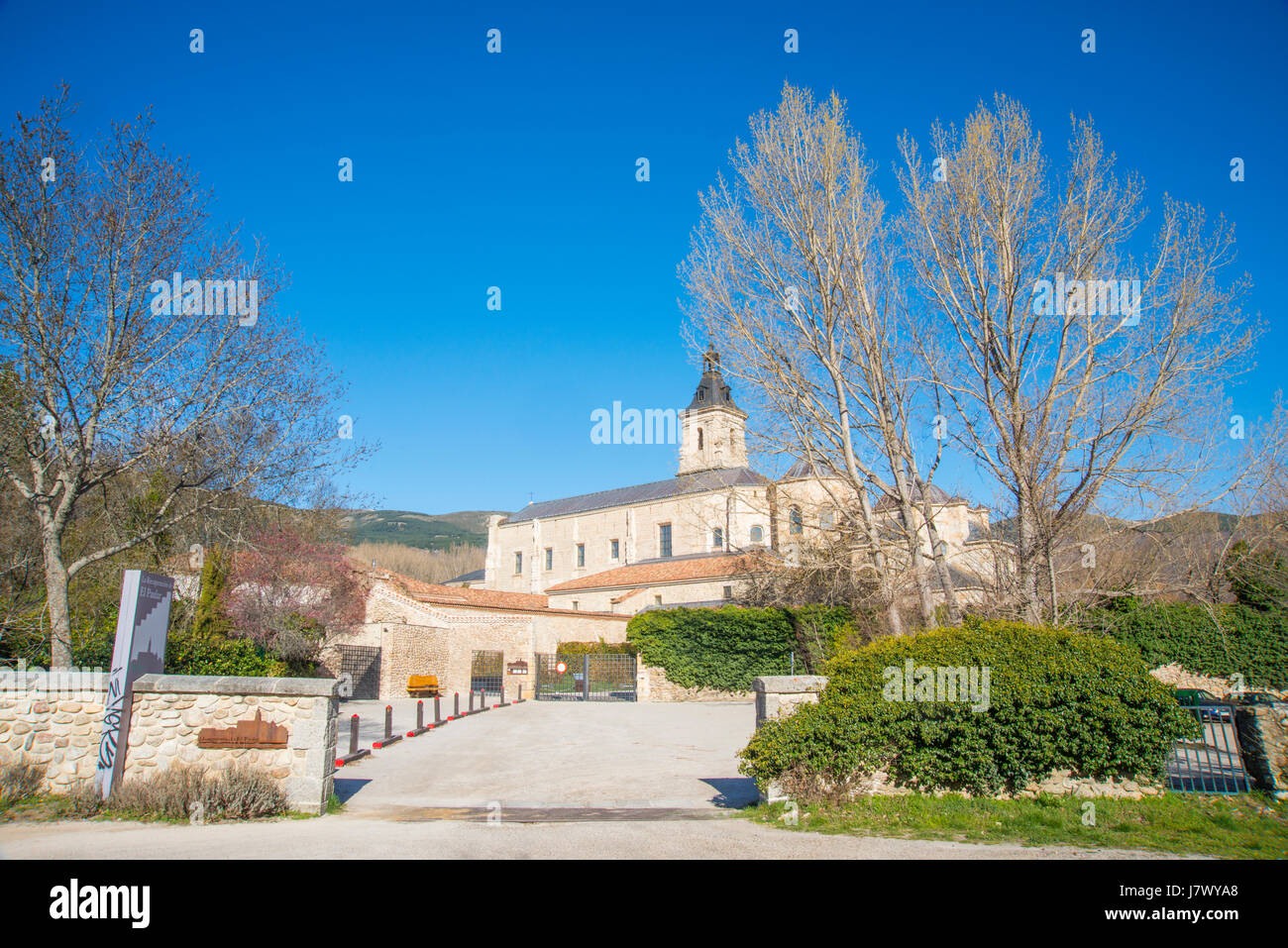 Entrance to El Paular monastery. Rascafria, Madrid province, Spain ...