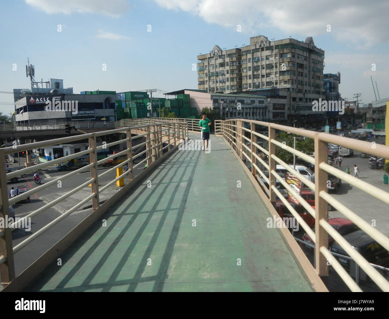 The pedestrian footbridge located near Puregold Tayuman in Tondo ...