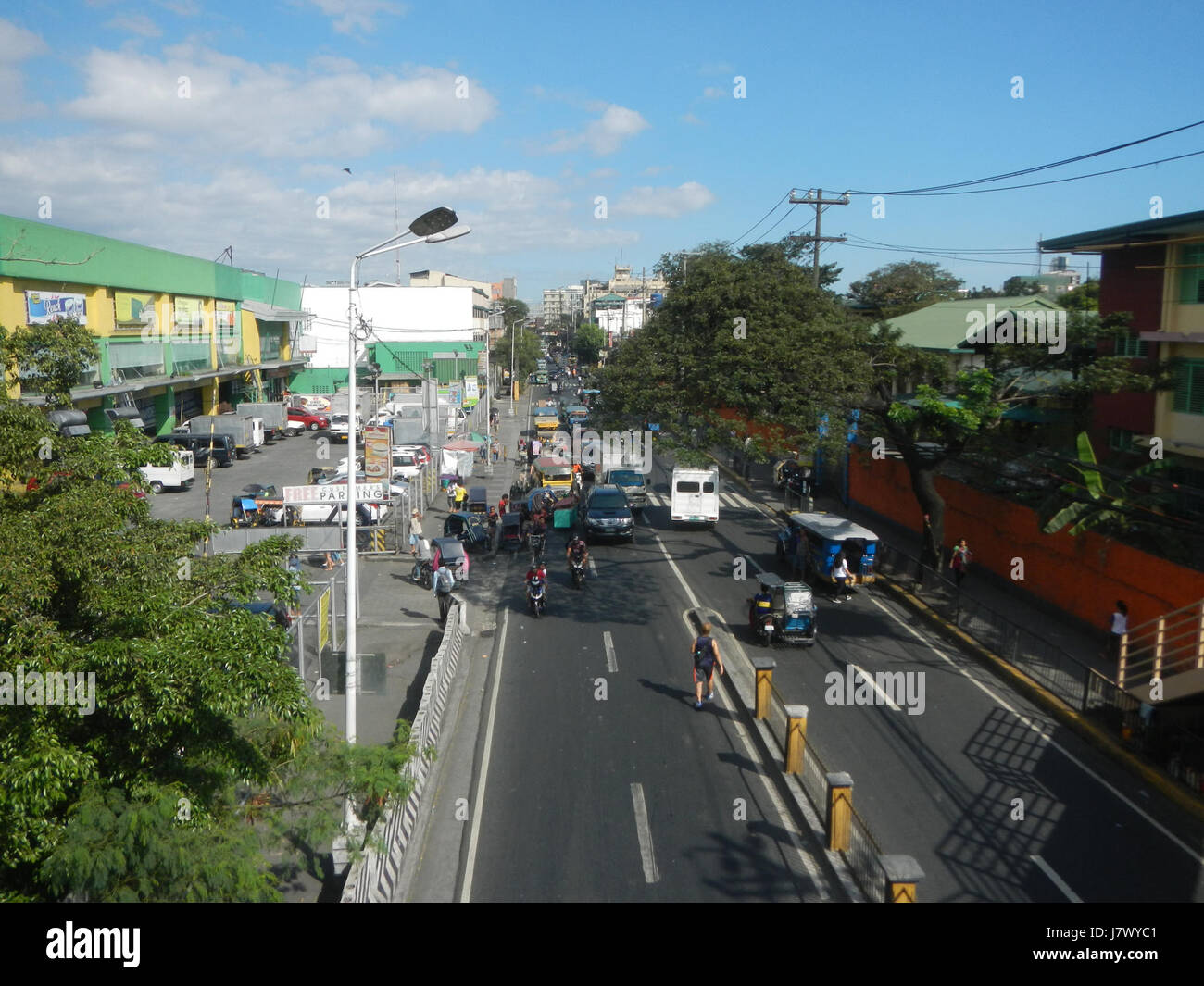 The pedestrian footbridge at Puregold Tayuman, located in Tondo, Manila ...