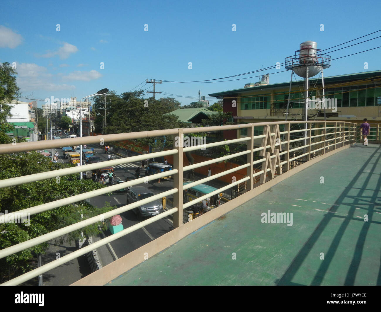A photograph of a pedestrian footbridge located near Puregold Tayuman ...