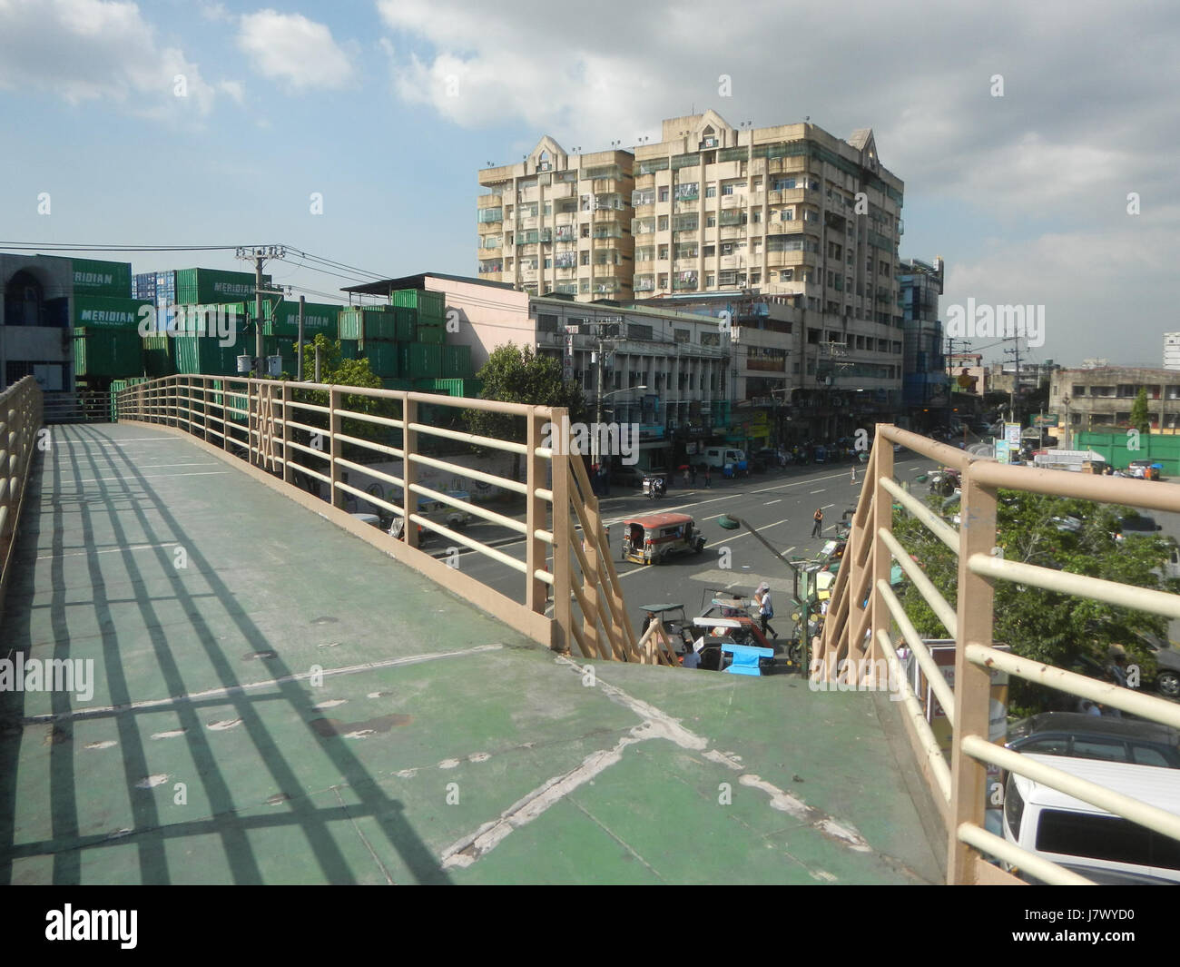 A photograph of the pedestrian footbridge located near Puregold in the ...