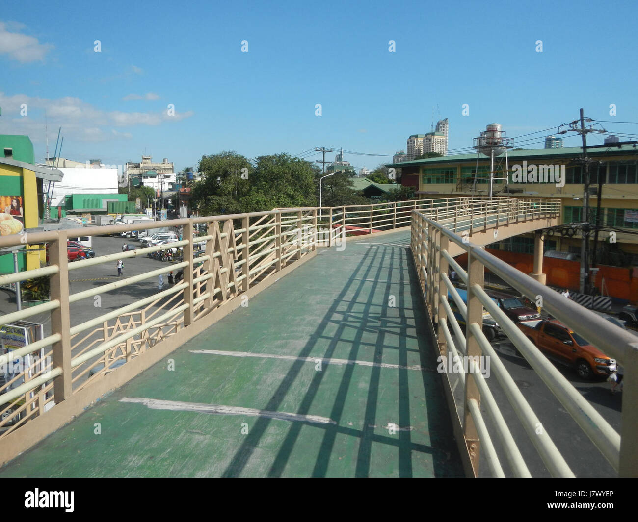 The pedestrian footbridge at Puregold Tayuman in Manila, located in the ...
