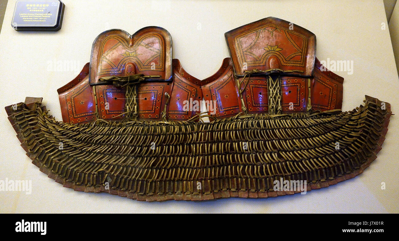 Armor painted with red lacquer and colored patterns, Yi people, China ...