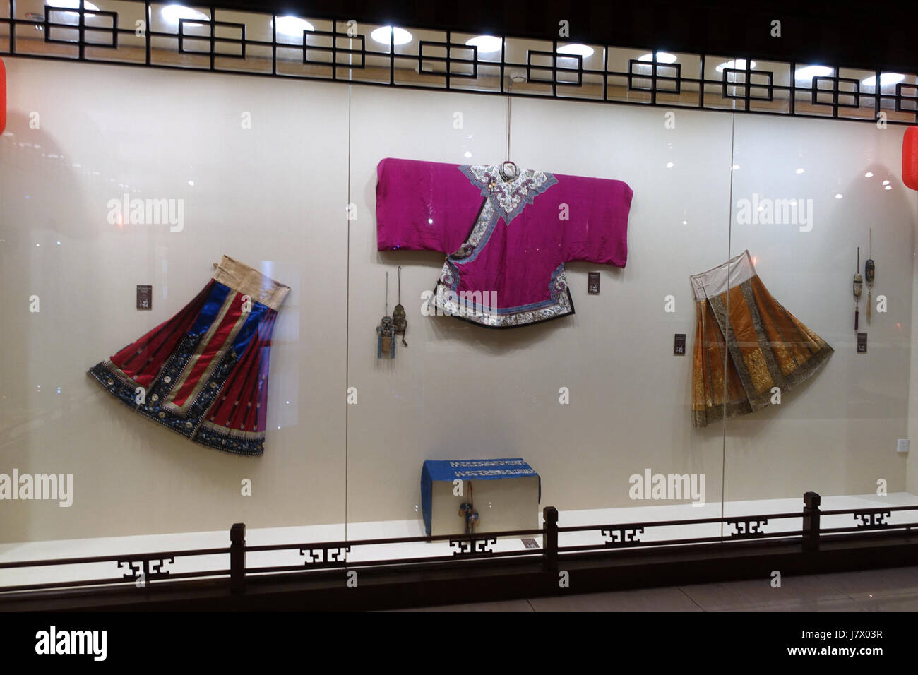 A clothing exhibit at the Sichuan University Museum in Chengdu, China ...