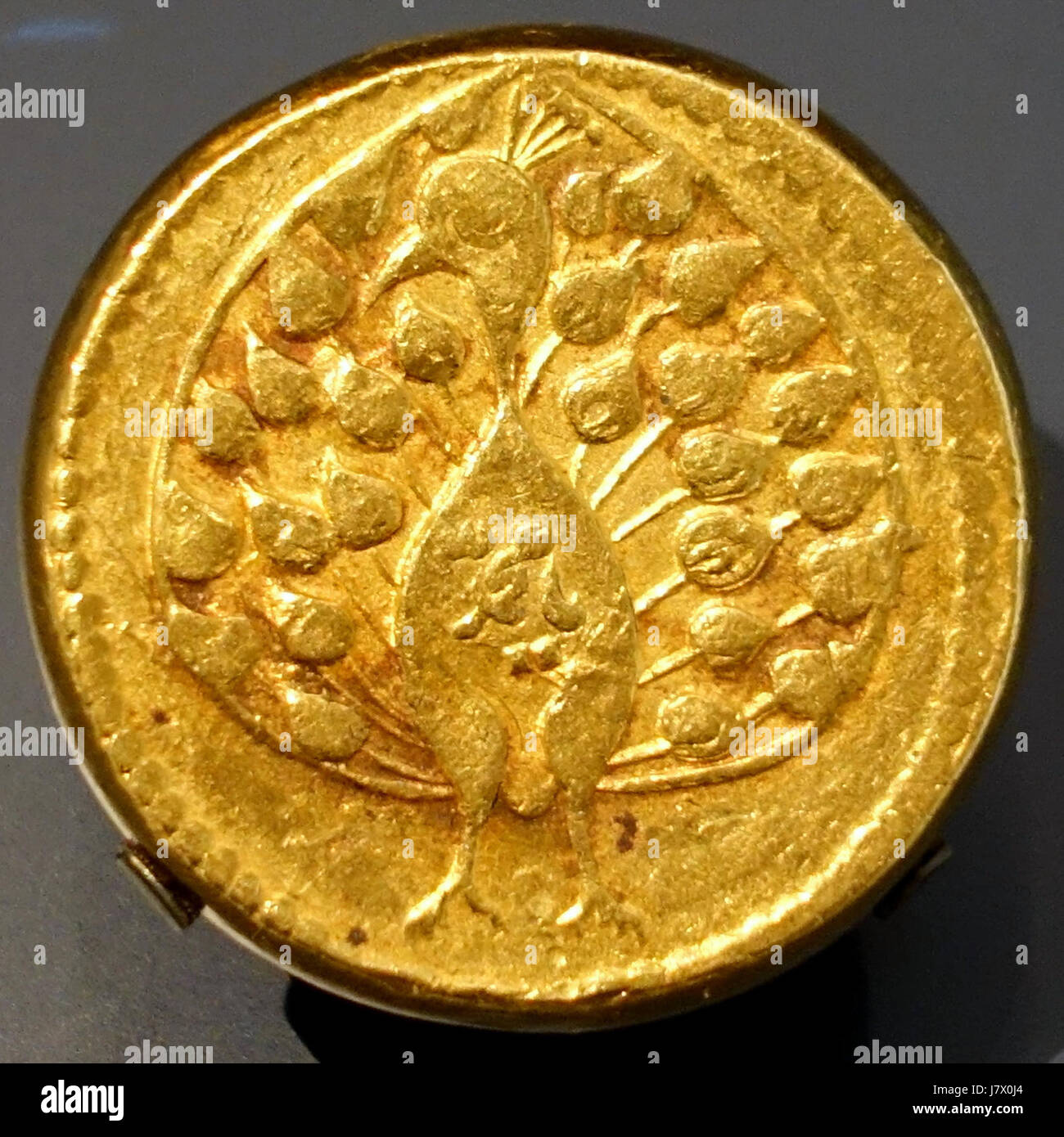 This early 19th-century gold coin from Iran, displayed at the Aga Khan ...