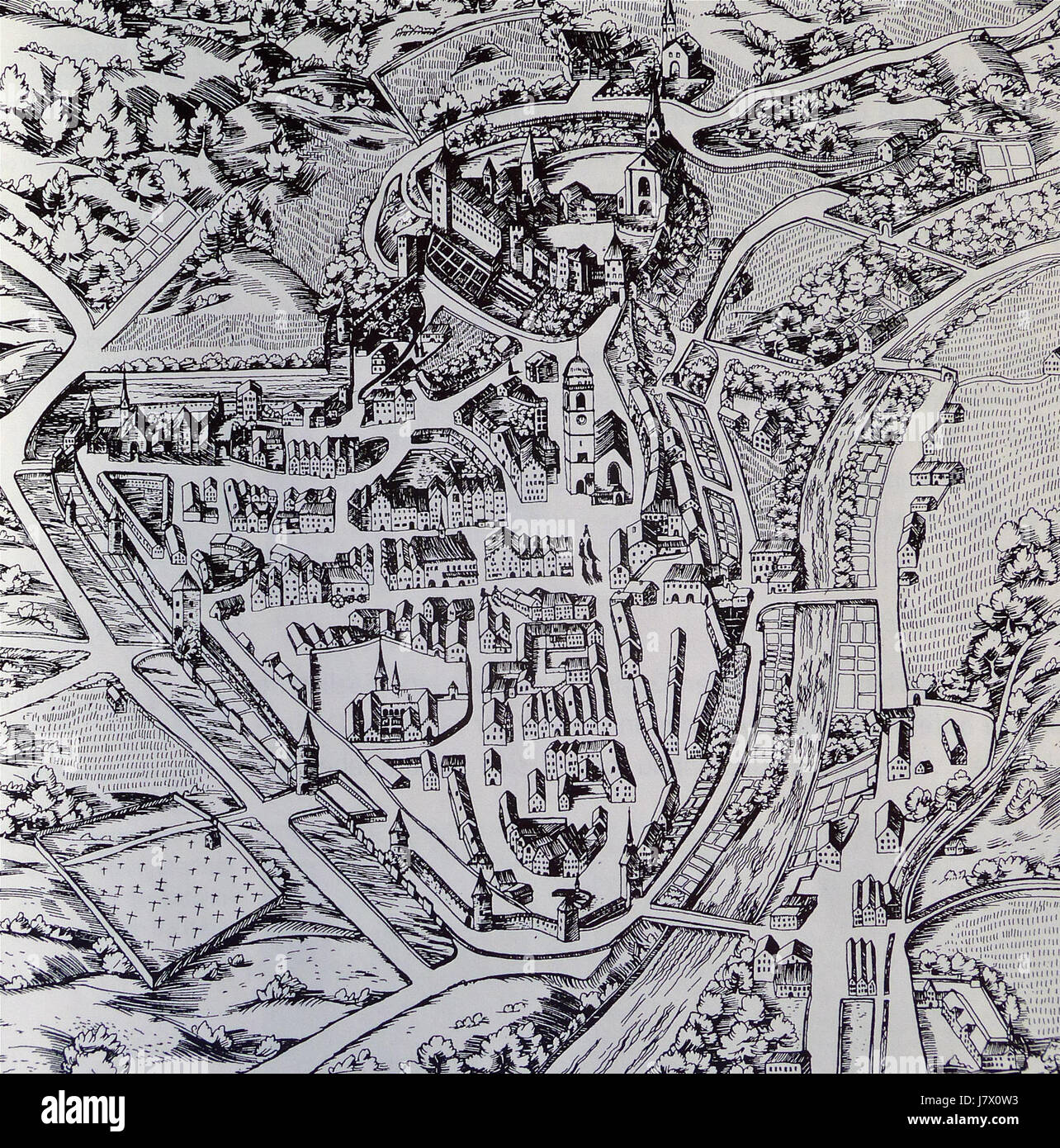 The image from Chur, dated 1640, provides a historical glimpse into the ...