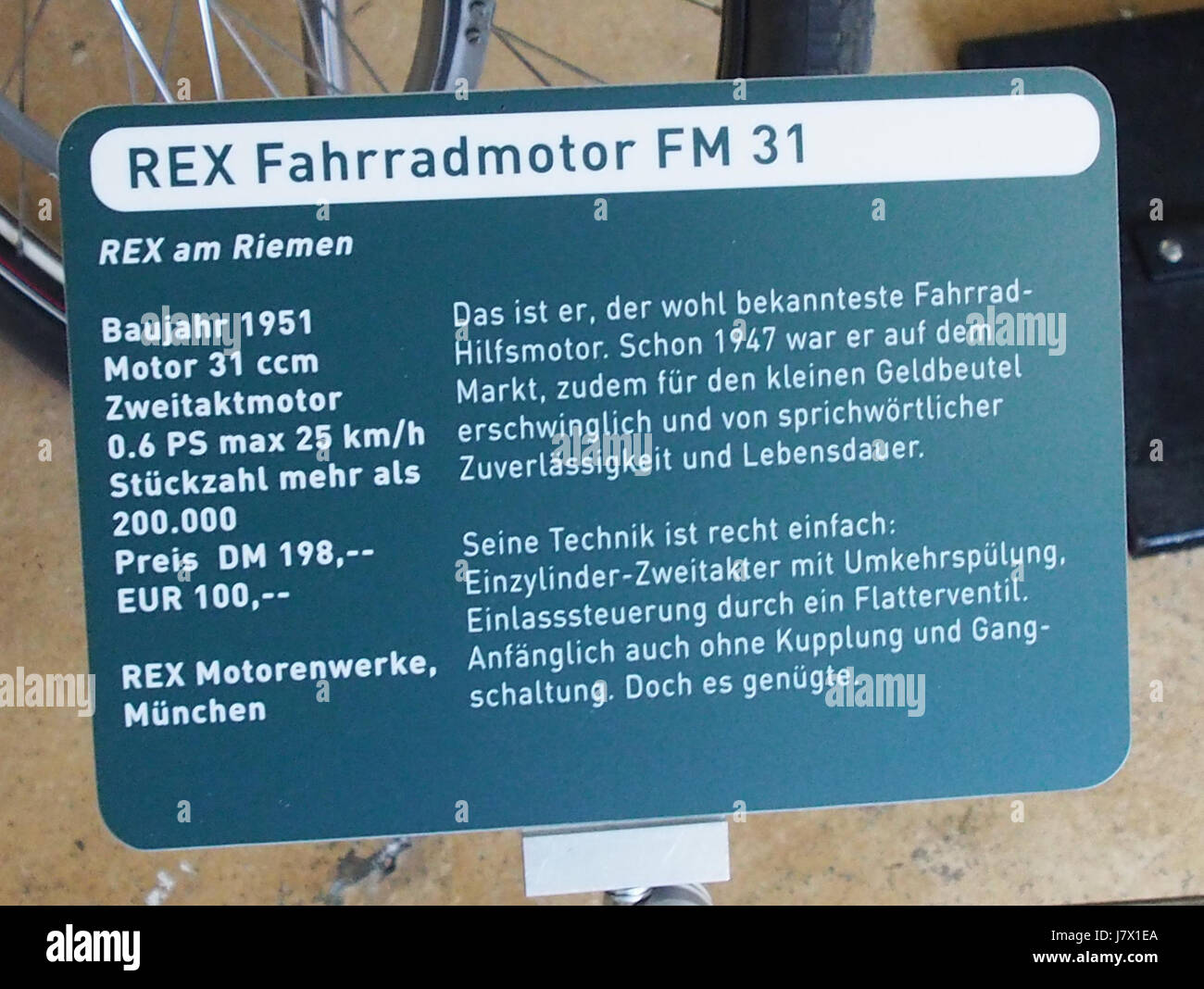 The 1951 REX Fahrradmotor FM31 is a historic bicycle engine, known for ...