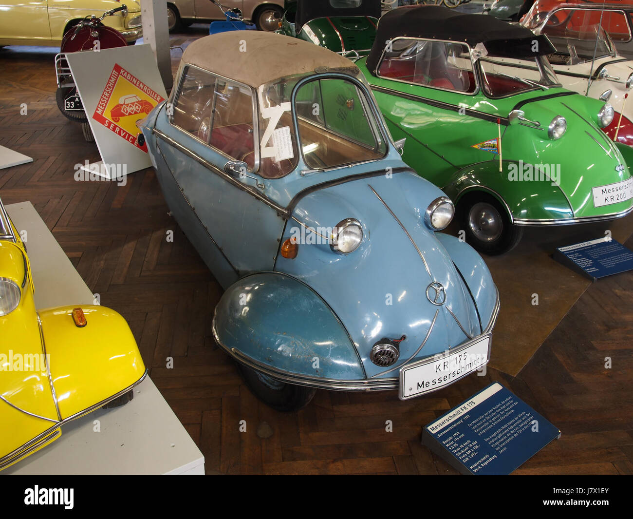 The 1953 Messerschmitt KR 175 FK 175, a microcar with a 174cc engine ...
