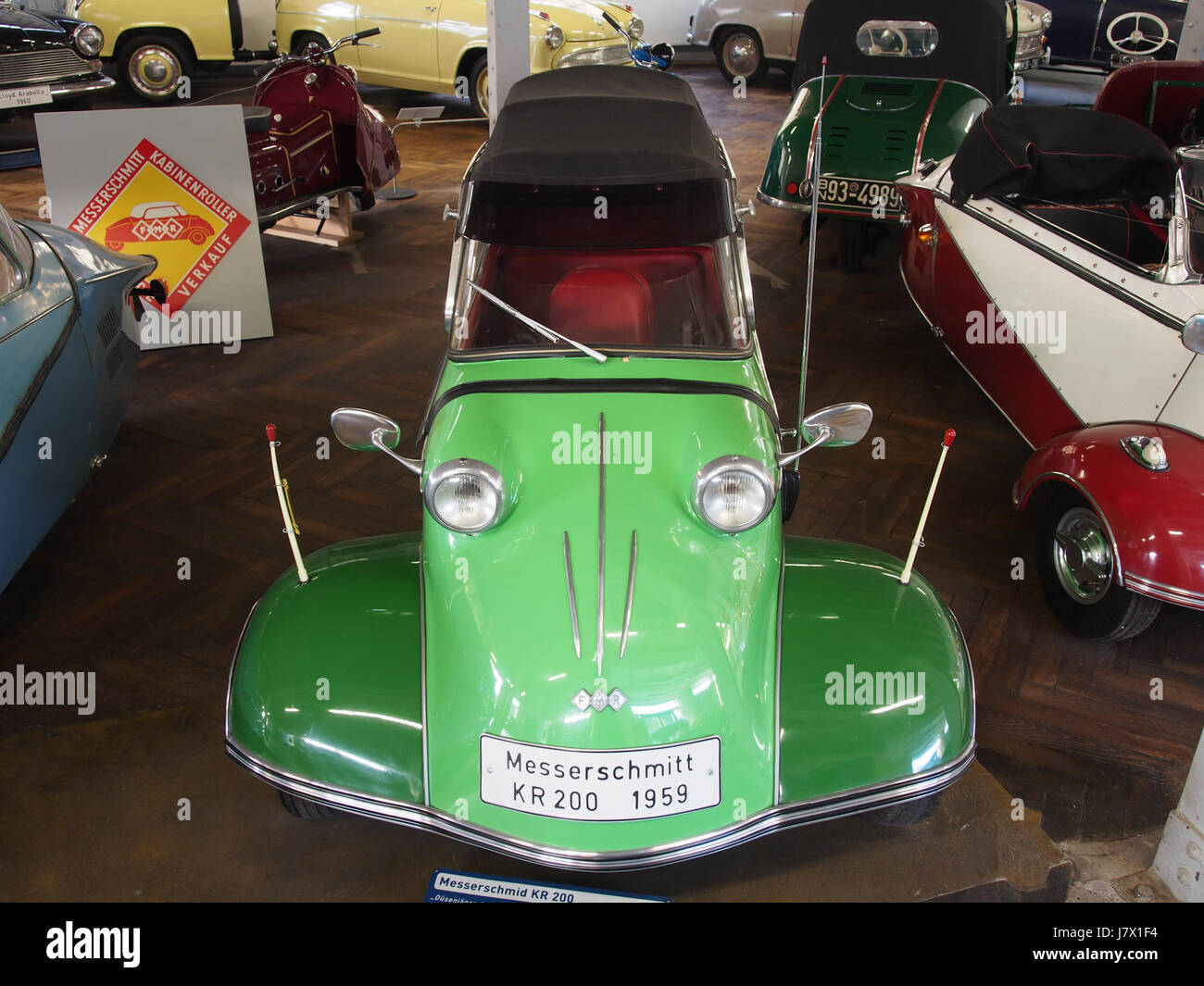 The 1959 Messerschmitt KR200 is a small, three-wheeled German microcar ...
