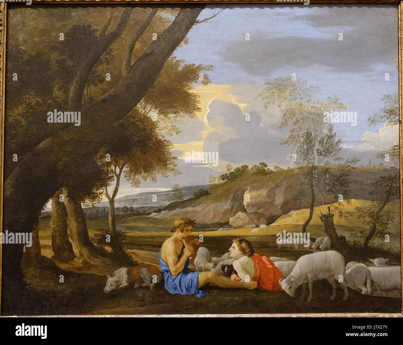 The 'Arcadian Landscape' by the circle of Nicolas Poussin, painted ...