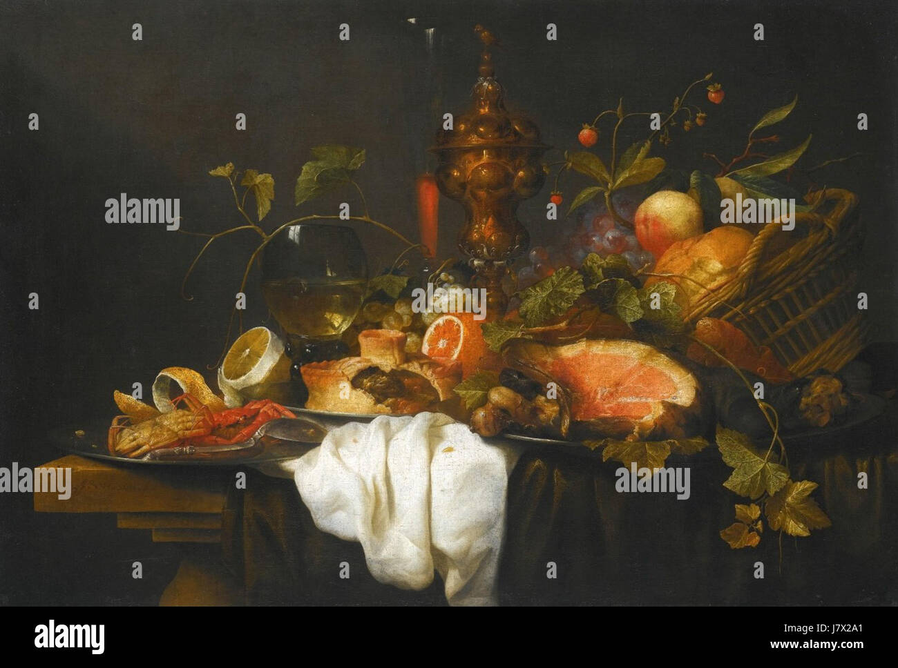 'A 'Pronk' Still Life of Fruits in a Basket' by Joris van Son is a 17th ...